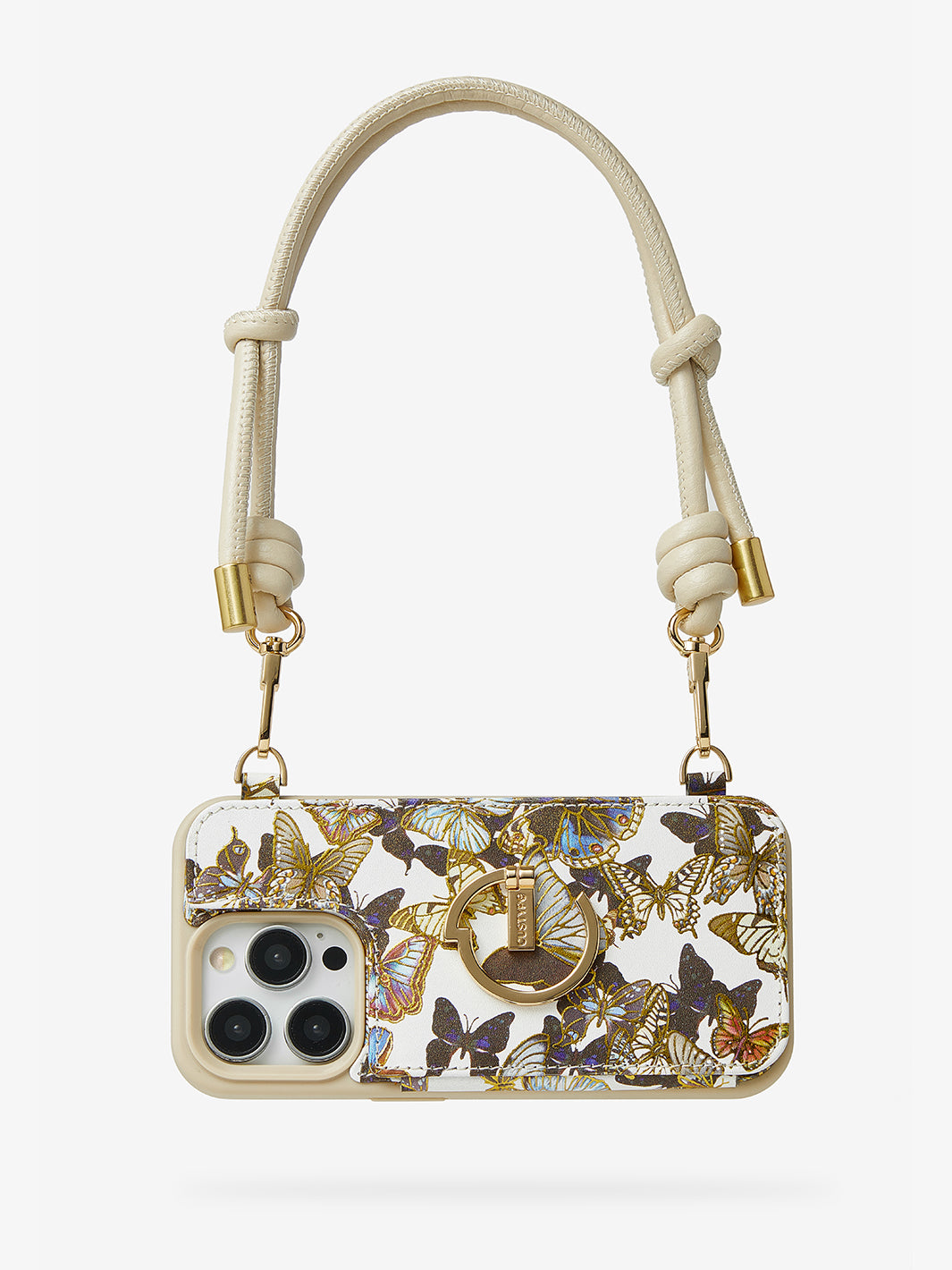 Custype Flip Woven Splice Phone Case with Wristband