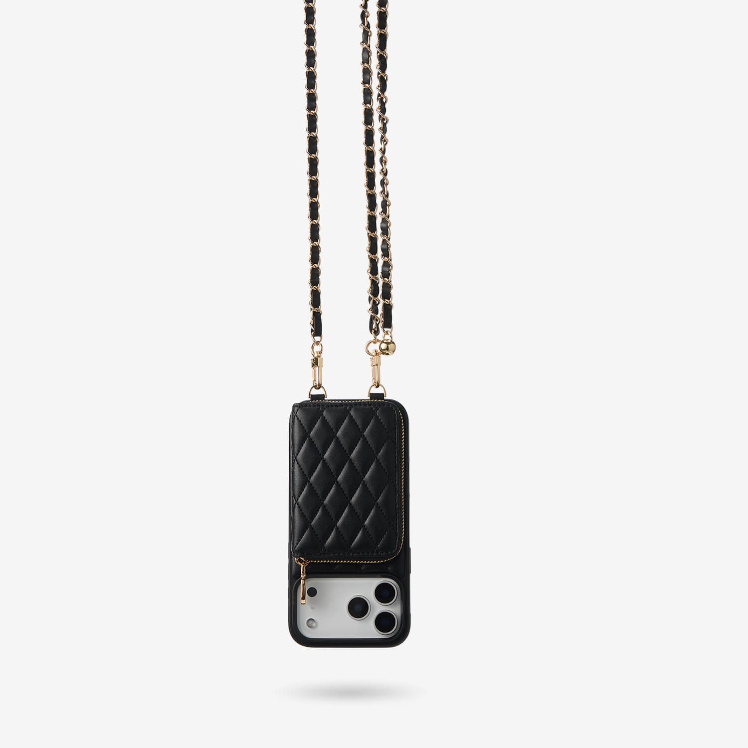Custype LuxeCharm- Argyle Chanel Phone Case with Adjustable Chain Strap ...